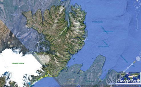 The triplets of West Fjords Peninsula, North Coast and East Coast of ...